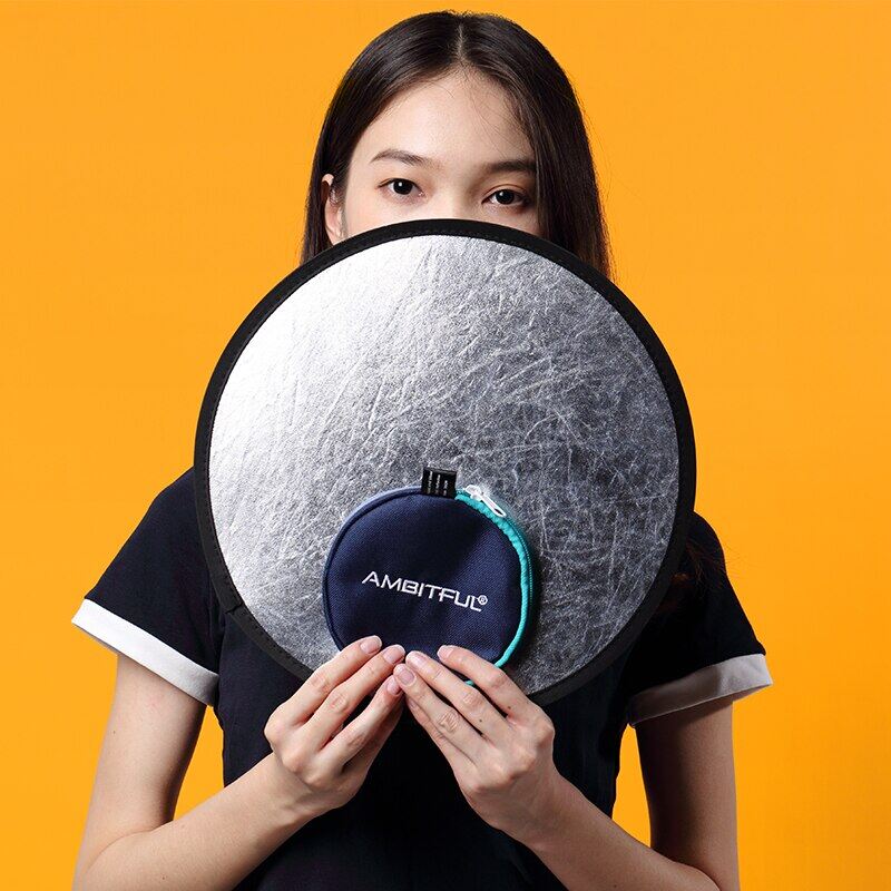 AMBITFUL 2in1 Gold Silver White 30cm Round Camera Lighting Photo Disc ...