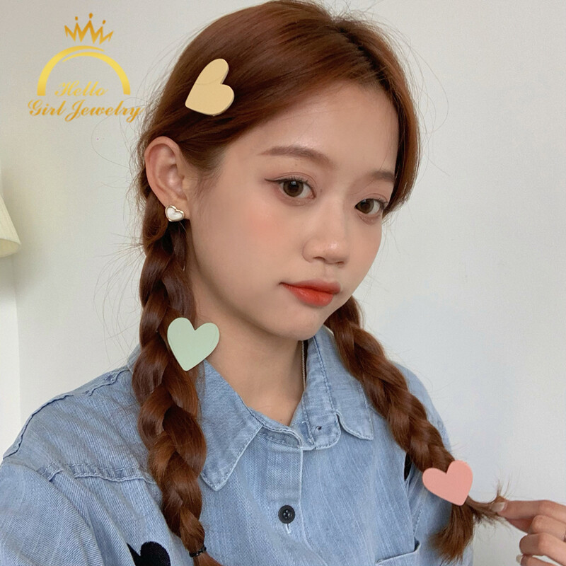Hello Girl Jewelry [In Spot] Korean Sweet Love Hairpin for Women Girls ...