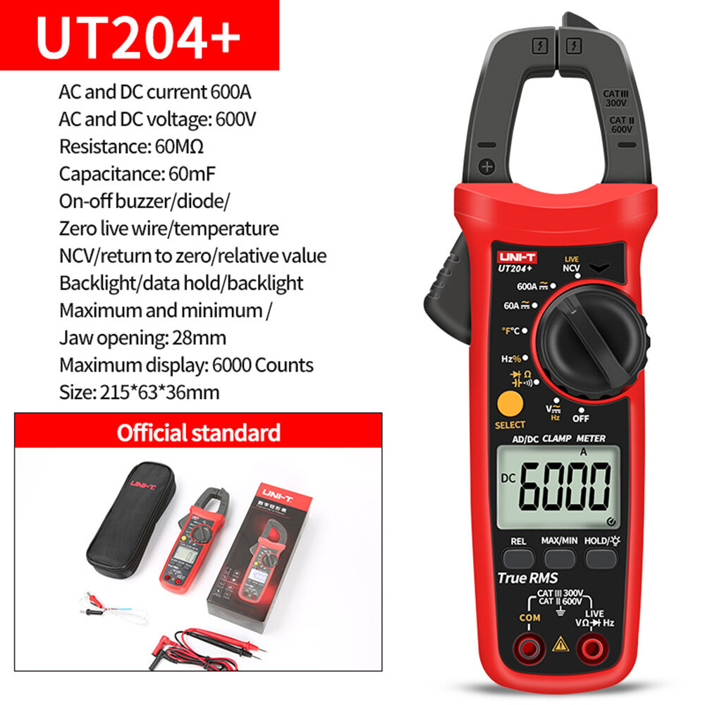 diymore Digital clamp meter; Automatic Range True RMS High Precision Multimeter UNI-T UT201 ...