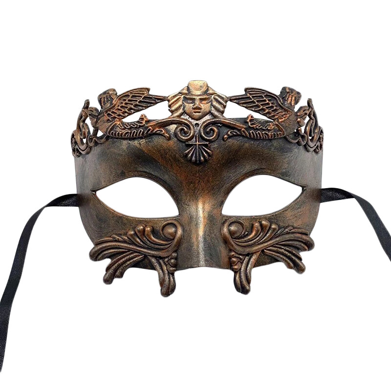 Pickmine 2023 new Men's Masquerade Face Covering, Roman Style Mardi Gras Half Face Covering ...