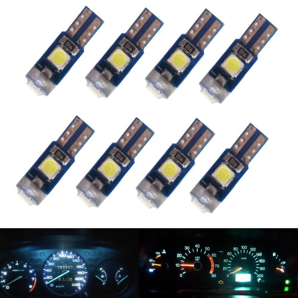 10pcs 12V canbus T5 58 74 286 W1.2W Super Bright 3030 LED 3SMD wedge LED Light Car Dashboard ...