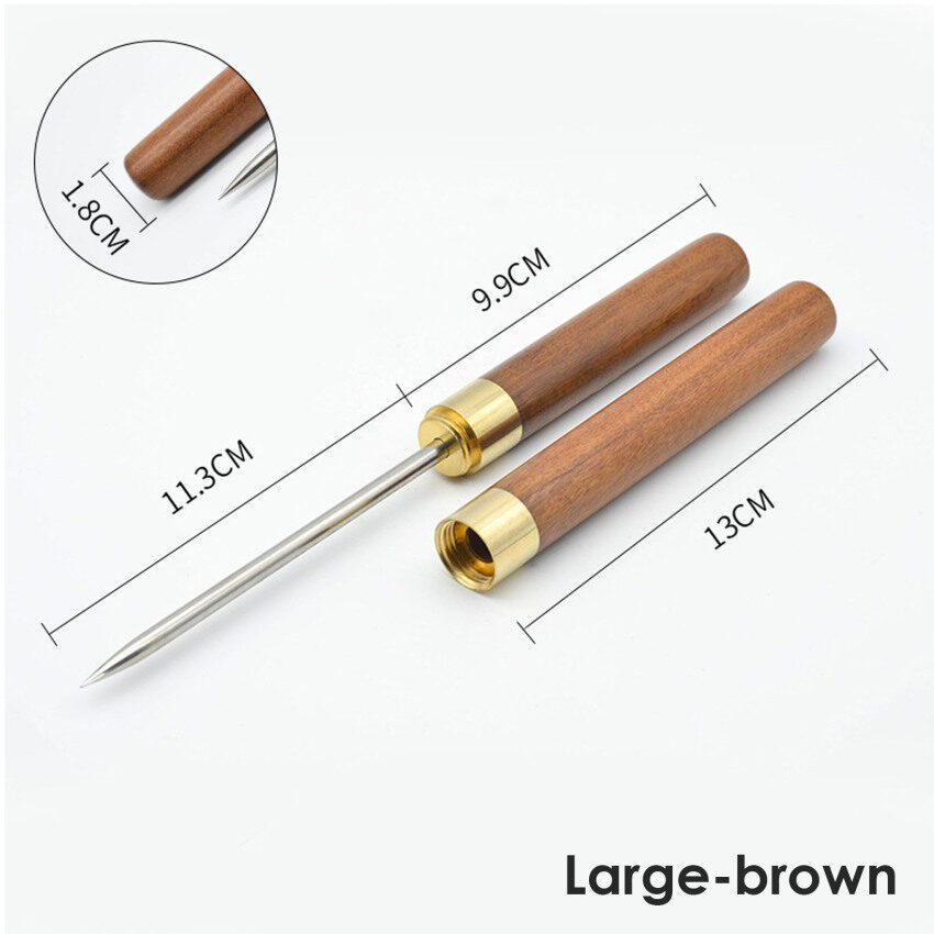 1Pc Stainless Steel Ice Pick with Wooden Handle and Sheath Kitchen Tool ...