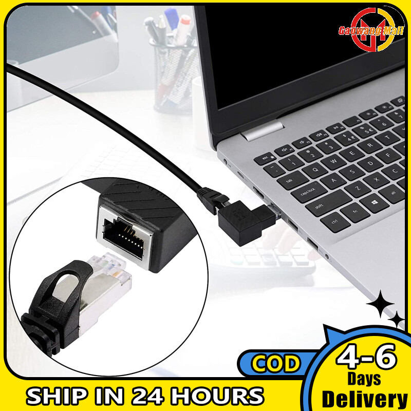 Rj45 Fast Ethernet ชายหญิงข้อศอกขวาอะแดปเตอร์ Cat5/6 Ethernet Lan ...
