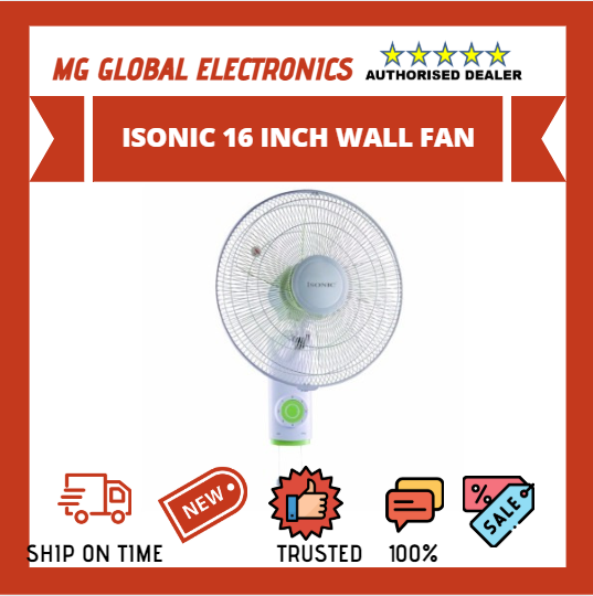 ISONIC 16 Inch Wall Fan Kipas Dinding isonic 16 inci inches 16 | Lazada