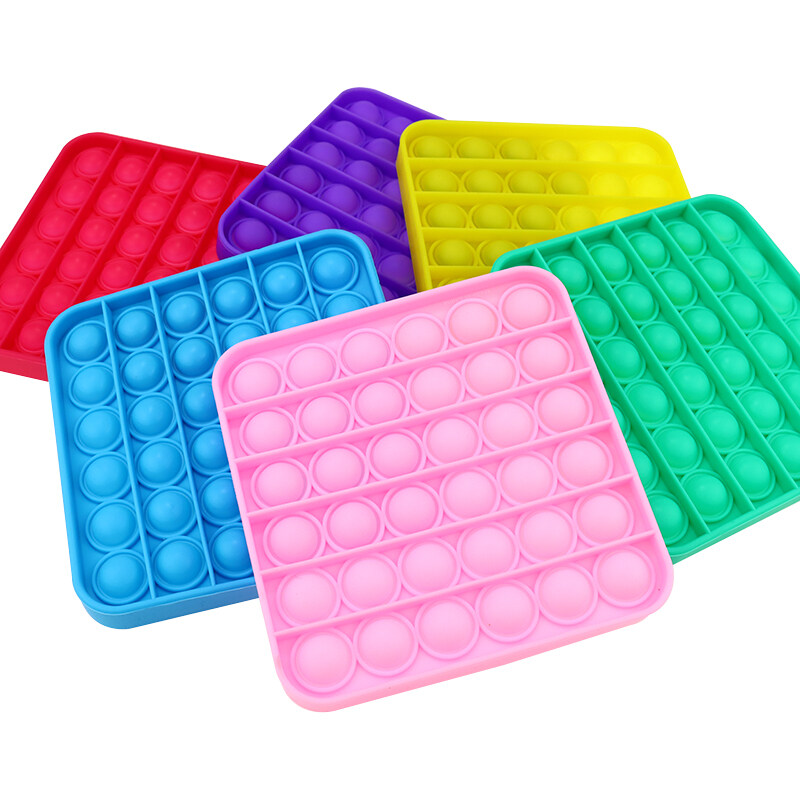 Push Pop Pop Bubble Sensory pop it fidget toy cheap Pink shape Stress ...