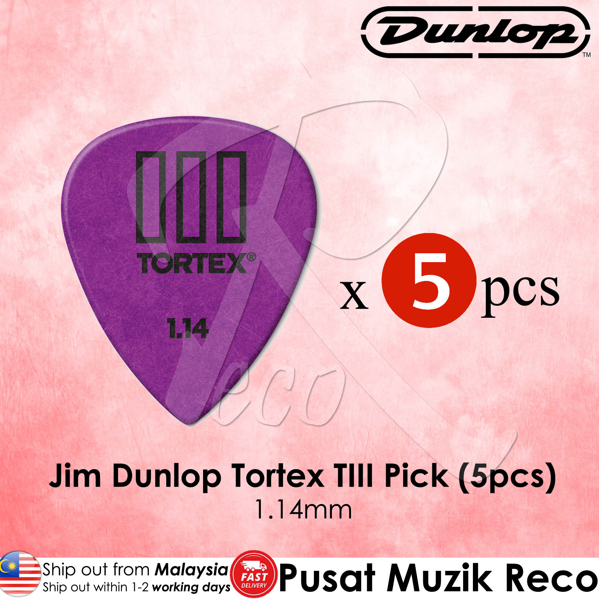 JIM DUNLOP 462 Tortex T III 1.14mm Purple ギターピック×12枚 - アクセサリー・パーツ