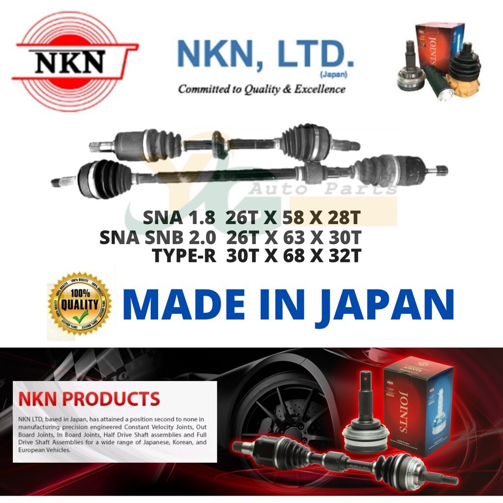 (made in japan) nkn drive shaft honda civic fd sna 1.8 r18a / snb 2.0 k20a / fd2r type-r 2008 ...