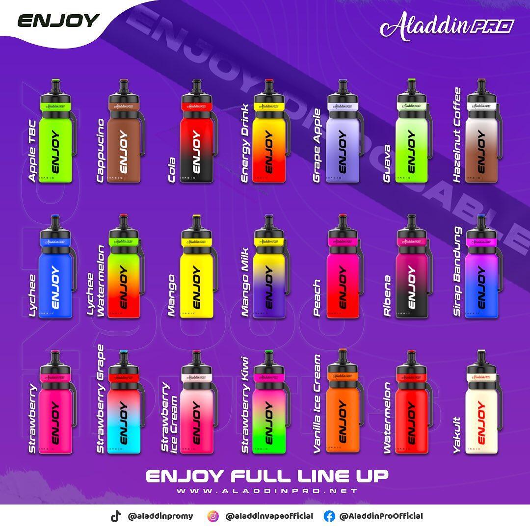 Enjoy Disposable By Aladdin Pro 9000 Puff Adjustable Airflow Ready ...