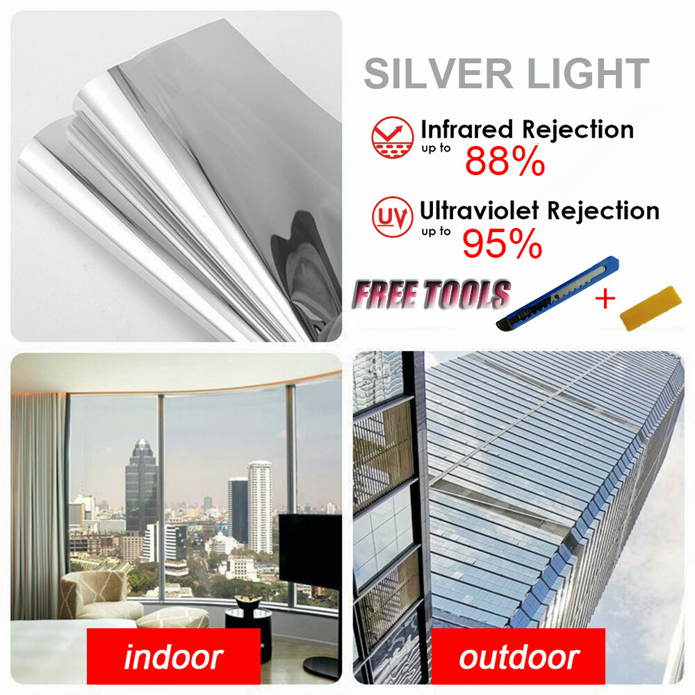 Silver Window Film ฟิล์มอาคาร ฟิล์มปรอท ฟิล์มกรองแสง ฟิล์มติดกระจก ...