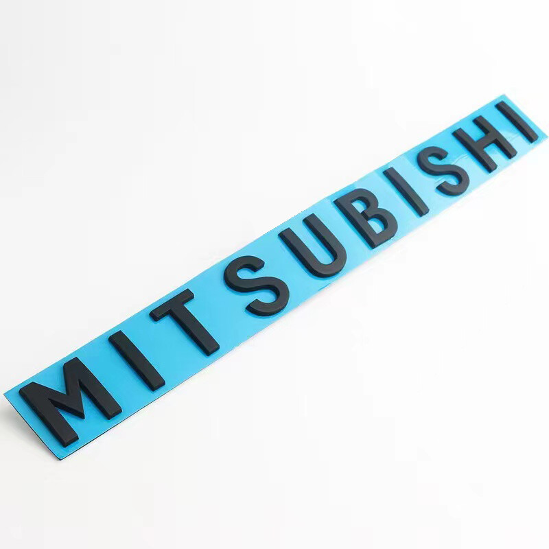 Original ABS 3D Mitsubishi Letters Car Front Rear Trunk Stickers Emblem ...