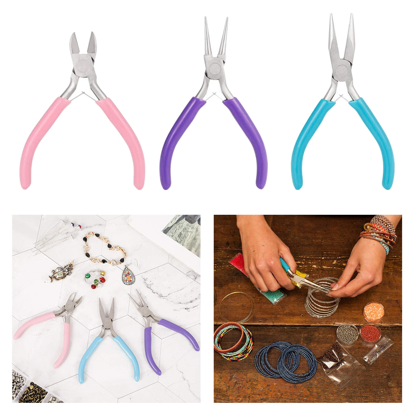 Crafts Creation Jewelry Pliers 3pcs Jewelry Making Pliers Tools with ...