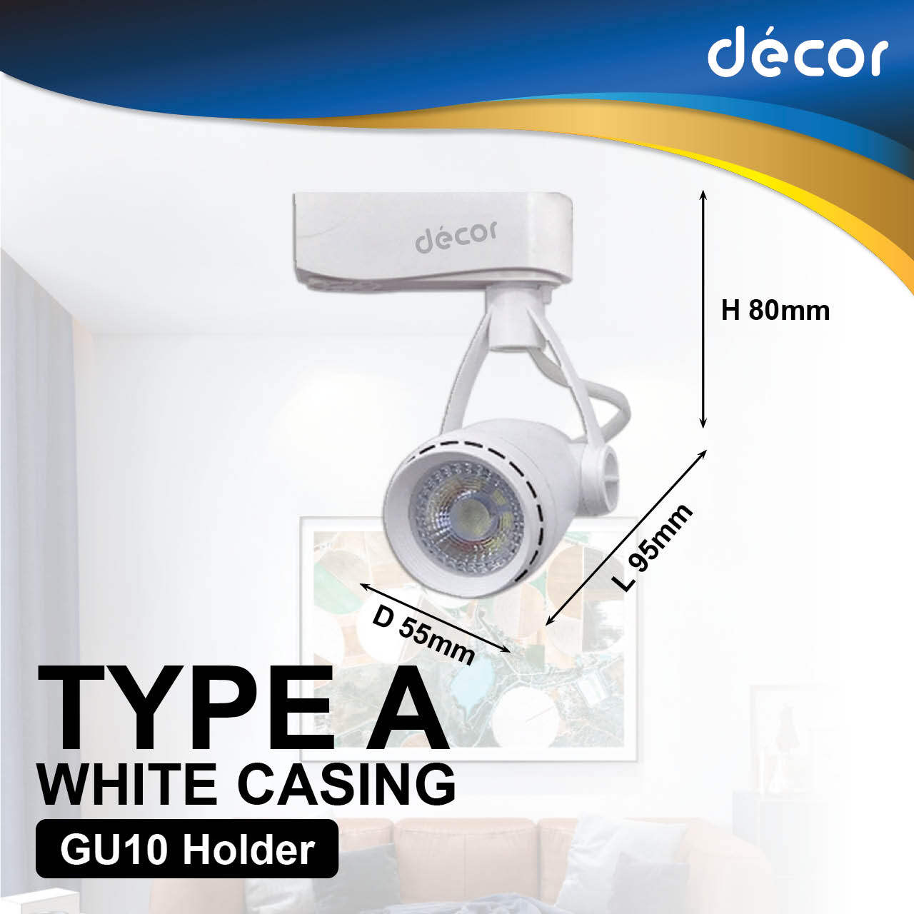 Track Light Lampu Track Light Gold Indoor Spotlight Holder GU10 MR16 ...