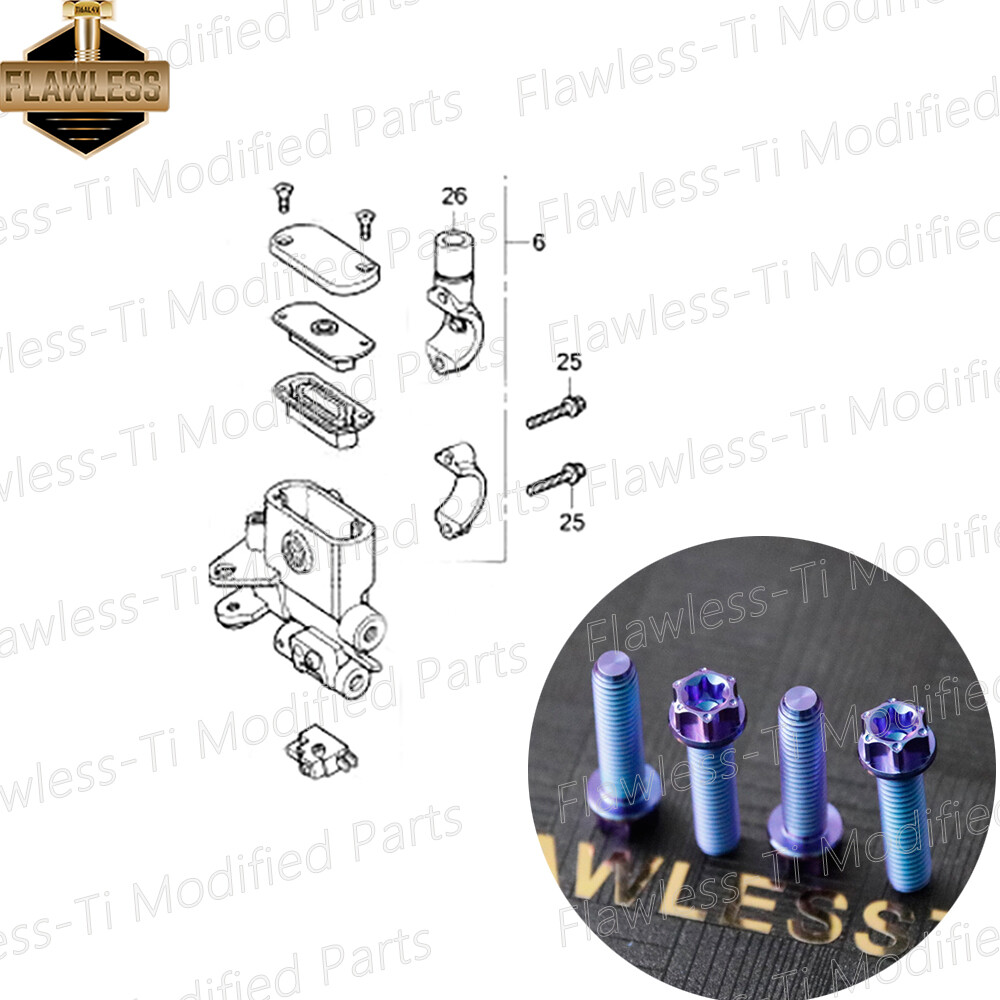 Flawless-Ti Gr5 Honda Adv 150 Full Set Bolt Crankcase Cover Water Pump ...