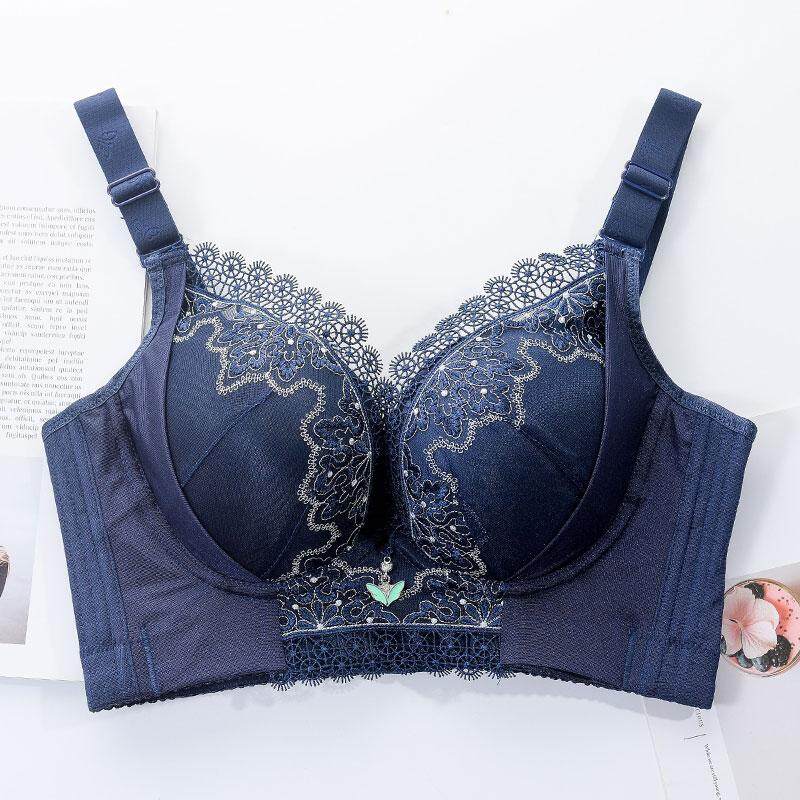 FallSweet Embroidery Wire Free Bras for Women Push Up Lace Bra Sexy ...