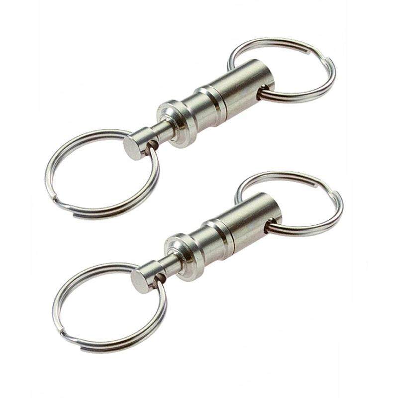 VOLEN New Dual Key Ring Snap Lock Holder Detachable Pull-Apart Key ...
