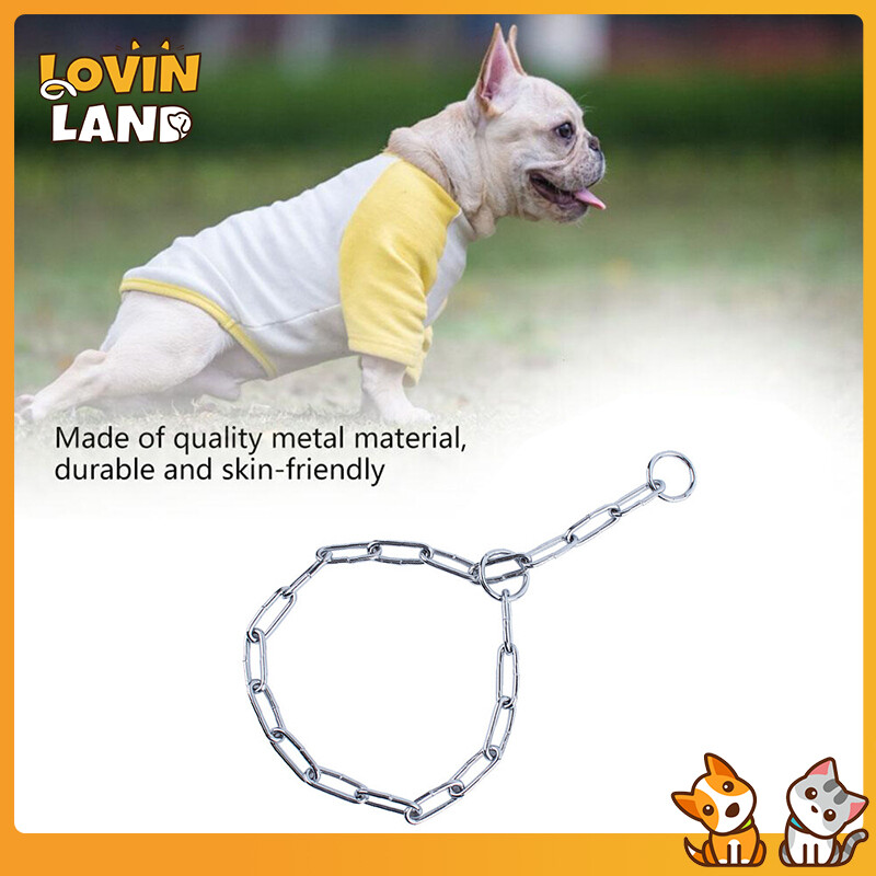 Stainless Steel Dog Collar Adjustable Pet Collar Chain Training Choker ...