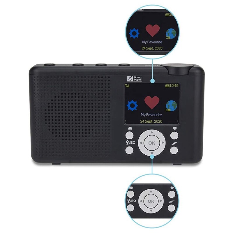 WR-23F Radio Internet Portable 2,4 Inch Couleur LCD Rechargeable ...