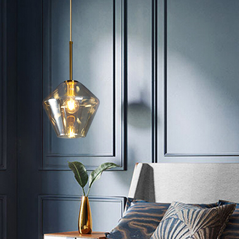 Amber Glass Pendant Light - Glass Designs