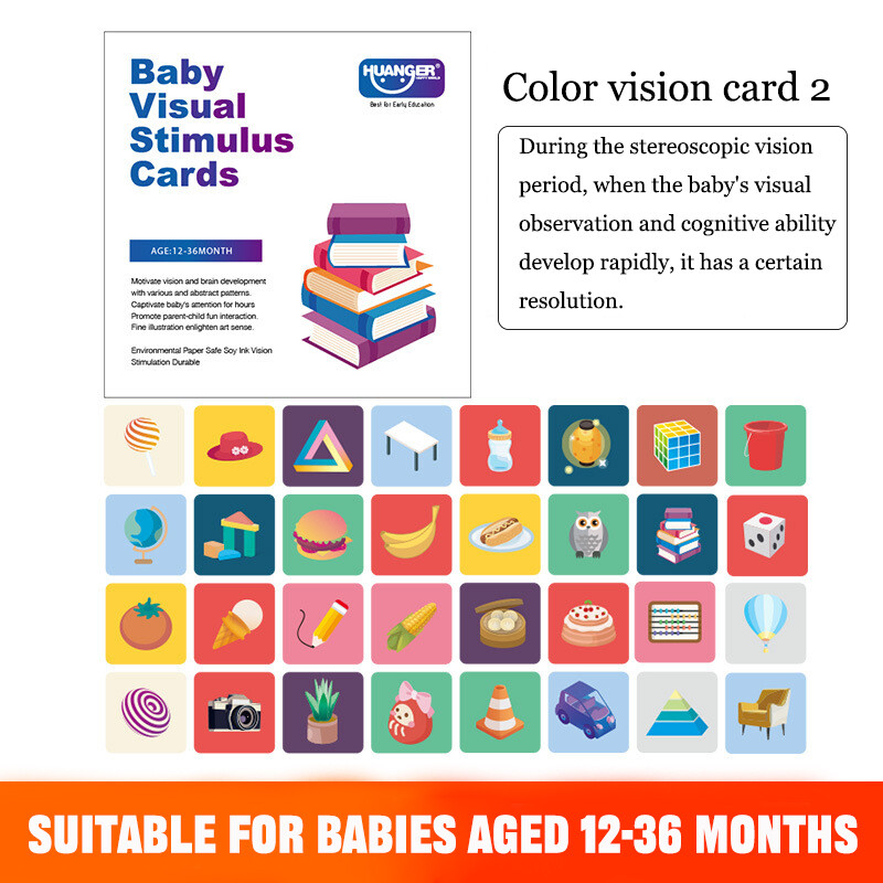 Infant Baby Toys High Contrast Baby Flashcard Sensory Baby Books 0 to ...