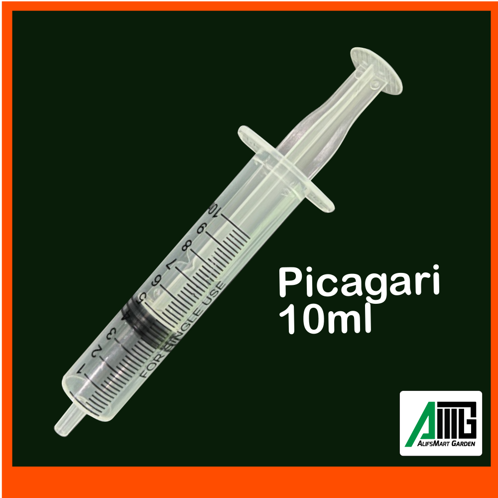 PICAGARI 10ml Syringe Penyukat Tepat Cecair Baja Liquid Fertilizer | Lazada