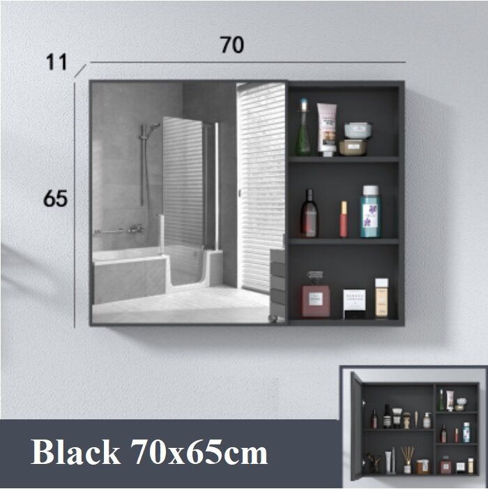 Bathroom ALUMINIUM Mirror Cabinet Toilet Storage Box with Mirror ...