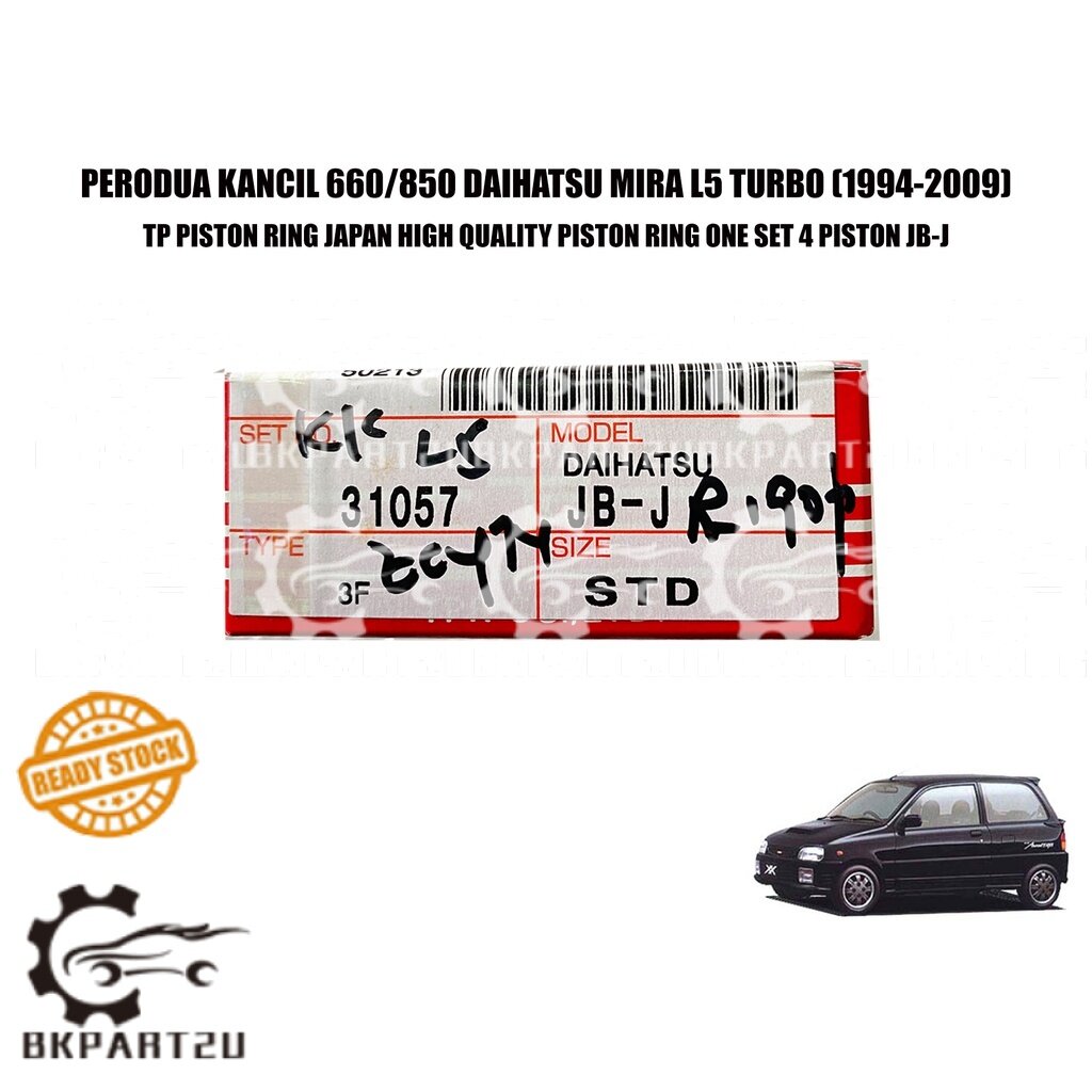PERODUA KANCIL 660/850 DAIHATSU MIRA L5 TURBO 1994-2009 PISTON RING SET ...