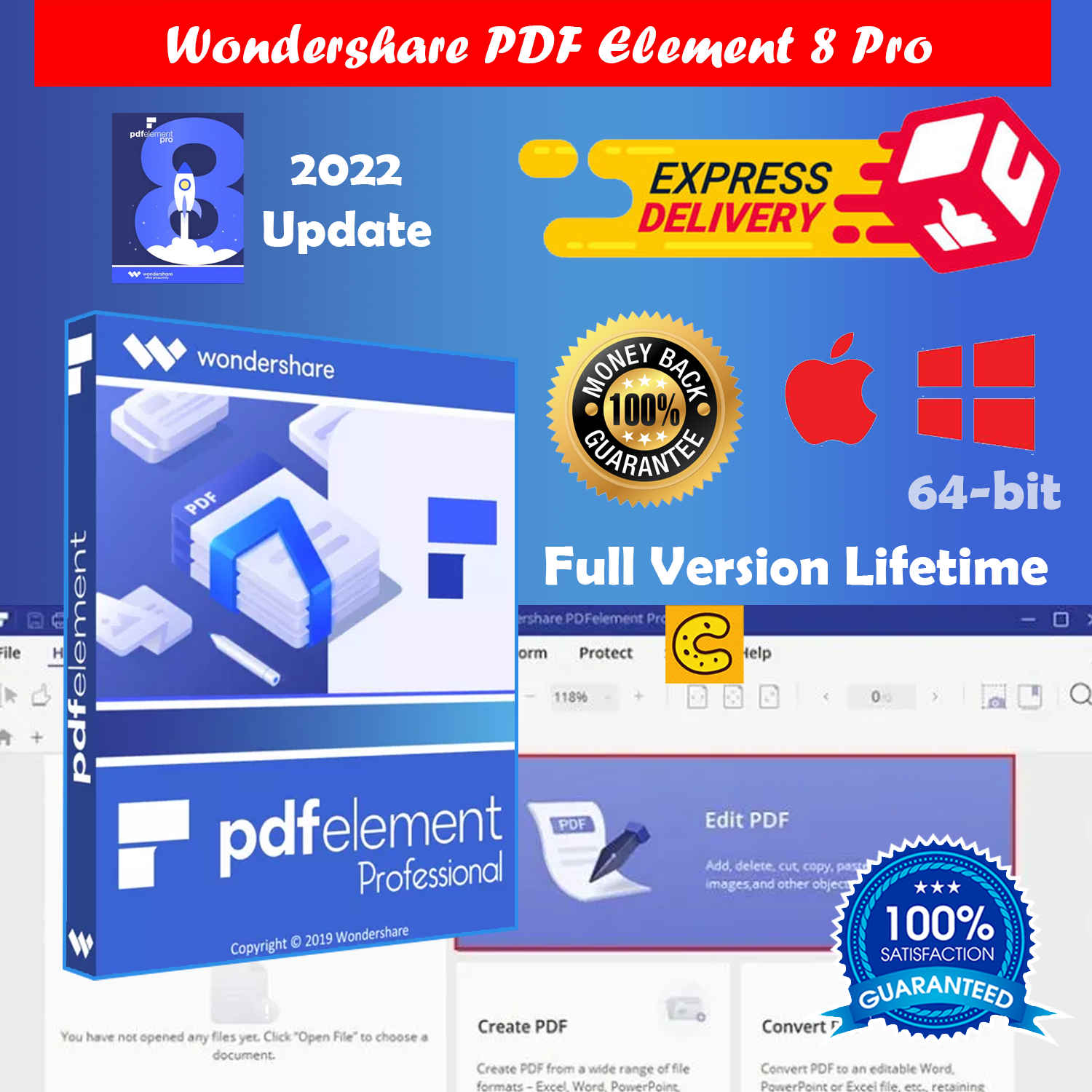 Wondershare PDF Element 8 Pro Lifetime For Windows & MacOS | Lazada