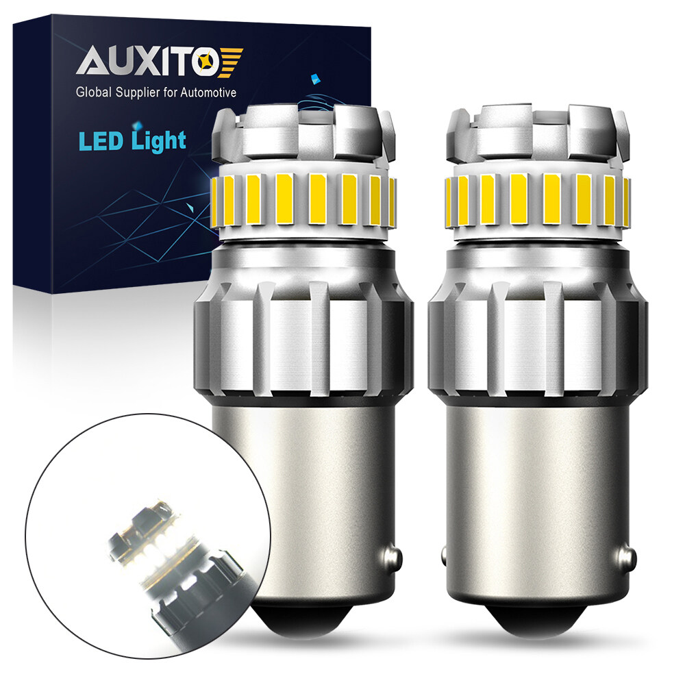 AUXITO 2Pcs 1156 P21W Ba15S LED Light 1200LM 4014Smd 1156 LED For Backup Reverse Lights Bulb ...
