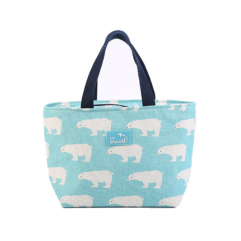 Mododo แบบพกพากระเป๋าเก็บความเย็นความจุสูงอาหาร Picnic Travel ผ้าลินิน/อลูมิเนียมฟิล์ม ...