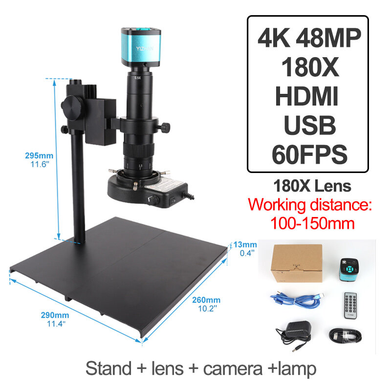 Laboratory Microscopes 1080P 48MP 4K HDMI USB Video Microscope Camera ...