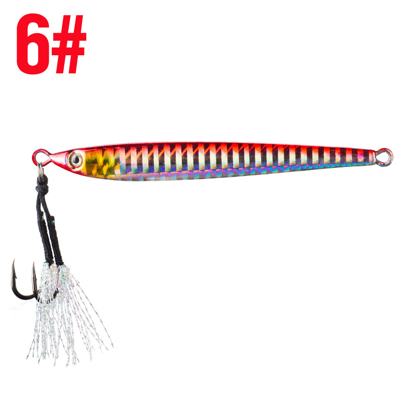 1PC 6colors Fishing Jig 3D Eyes Casting Lure Micro Jig Sinking Fishing ...
