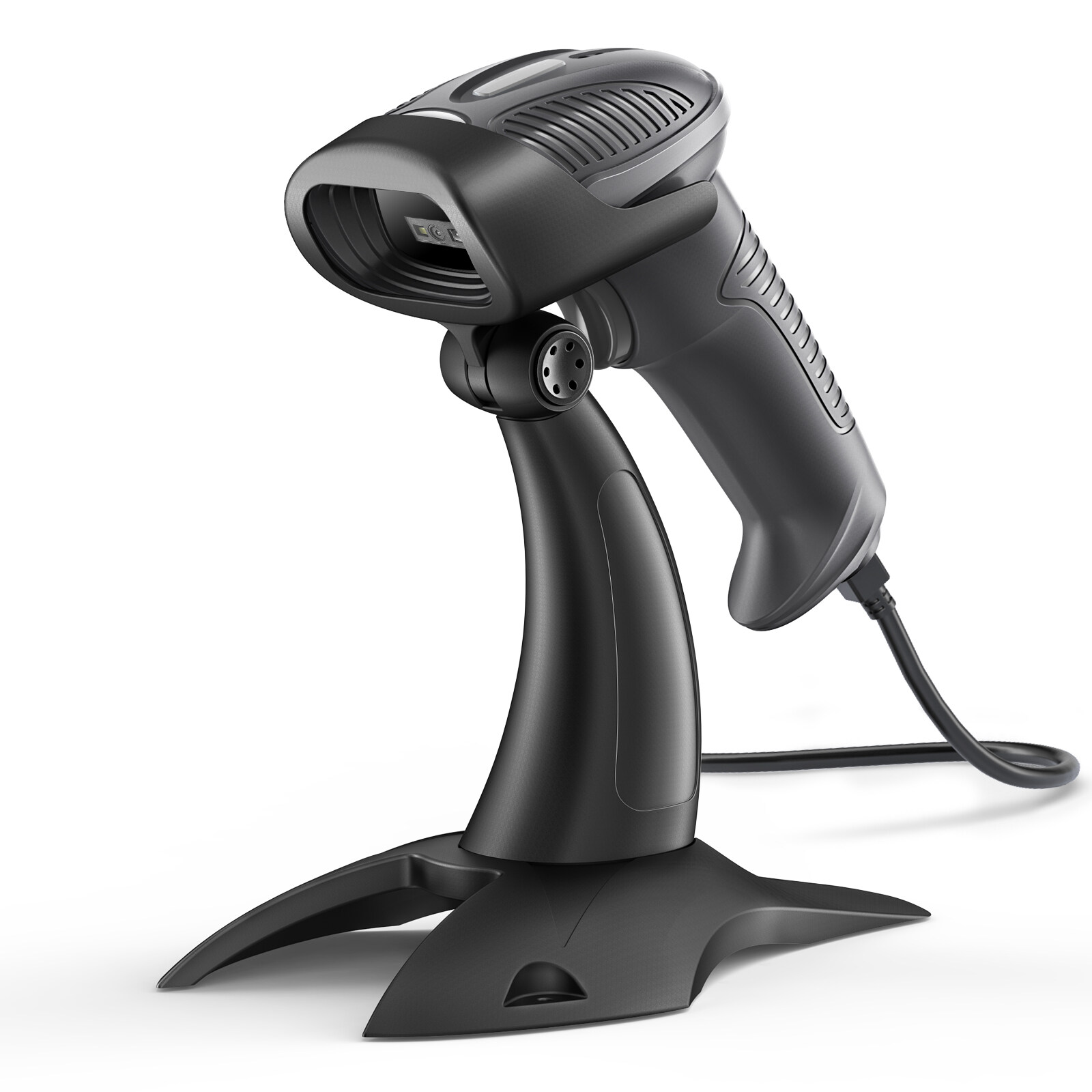 Evnvn 1D 2D Barcode Scanner Stand, QR Handheld แบบมีสาย USB เครื่องอ่าน ...