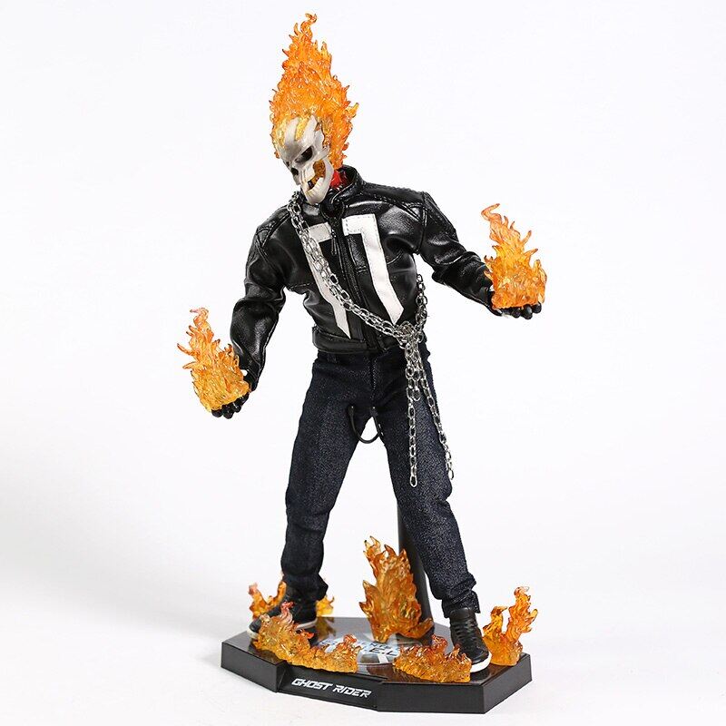 Ghost Rider 1/6 PVC ตุ๊กตาขยับแขนขาได้สะสมของเล่นโมเดลกับไฟ LED - hdch ...