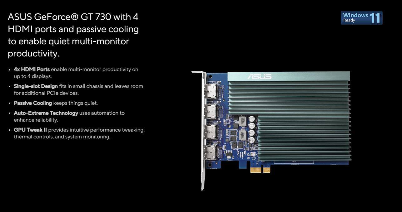 ph&co | PC Depot. ASUS GT730 2GB DDR5 64BIT GRAPHICS CARD GT730-4H-SL-2GD5