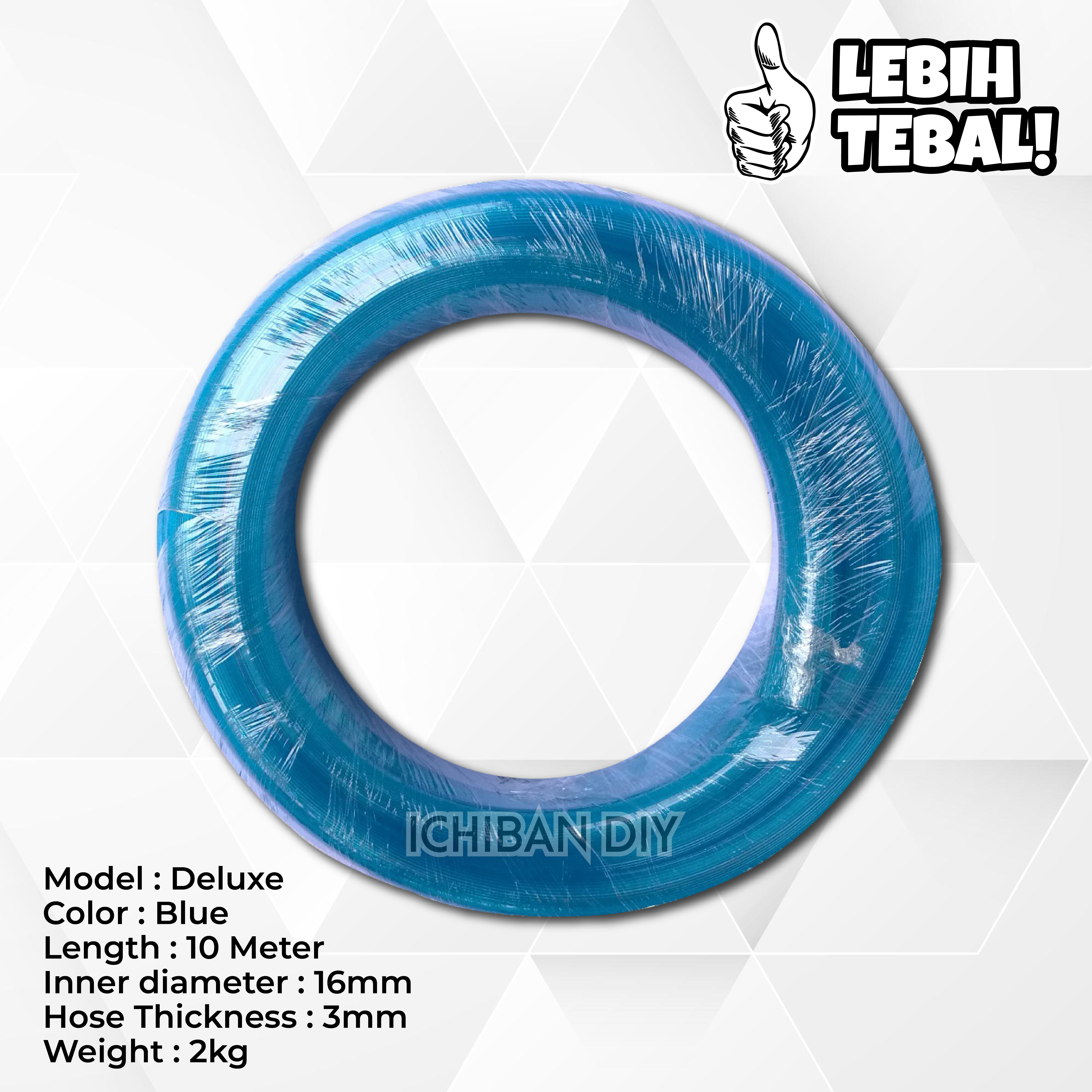 10m PVC Garden Hose Standard Size 16mm Inner Diameter Orange Blue Water ...