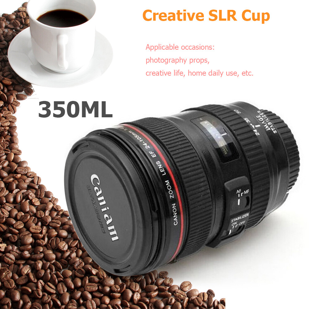 Creative SLR กล้องเลนส์แก้วรูป Drrinking Cup 420Ml Drinkware พร้อมฝาปิด ...