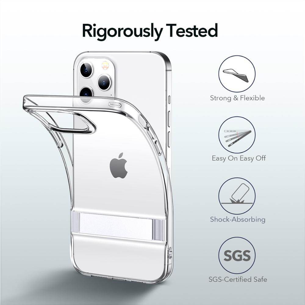 For Iphone 12 Case Transparent Metal Kickstand For Iphone 13 Pro Max ...