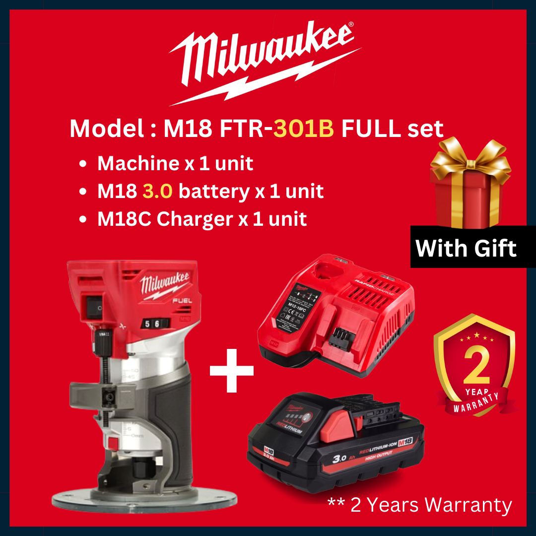 Milwaukee M18 FUEL Trim Router / FTR / Cordless Trimmer / Electric Hand ...