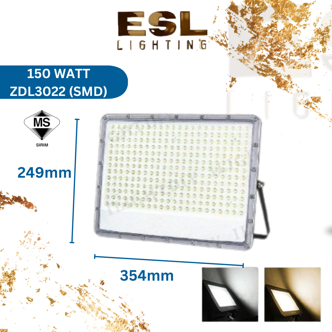 ESL LIGHTING MEGAMAN 100W/150W/200W LED Flood Light ZDL3022 IP65 ...