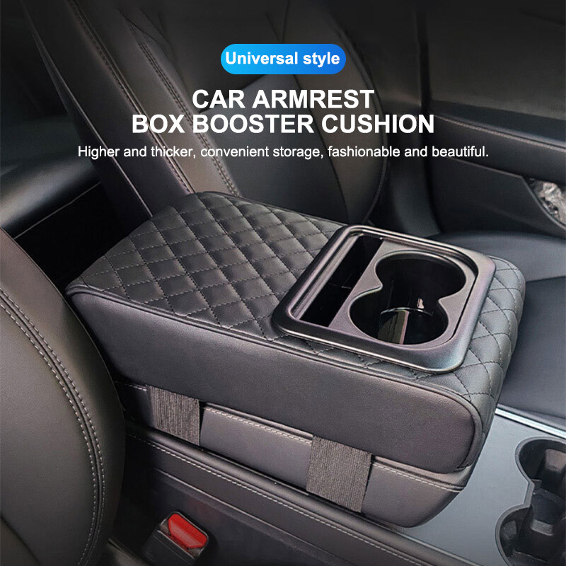 SEAMETAL Car Armrest Box Booster Cushion Universal Arm Center Console ...