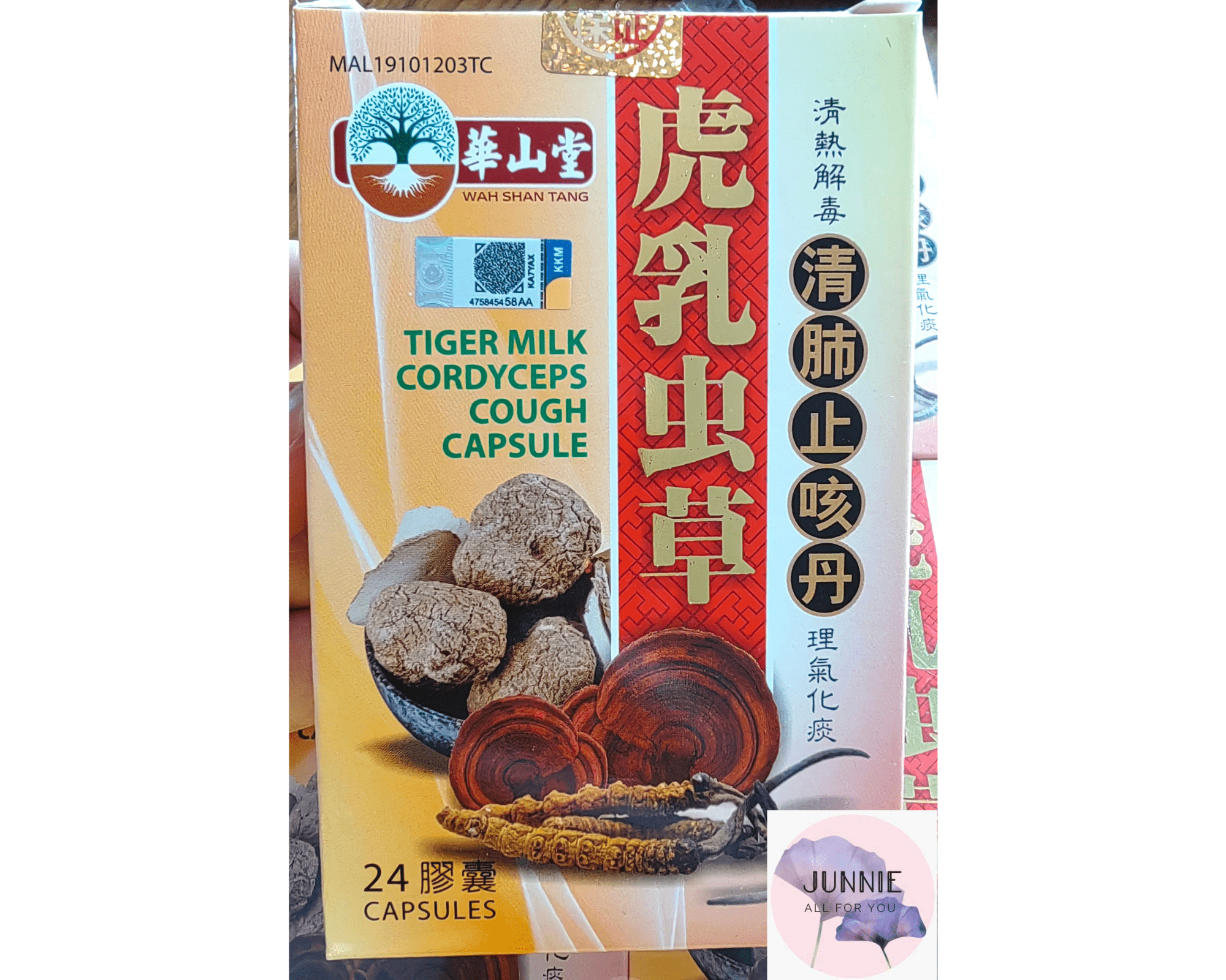 24‘s 虎乳灵芝 虫草 强肺丹丸 TIGER MILK CORDYCEPS COUGH CAPSULE | Lazada
