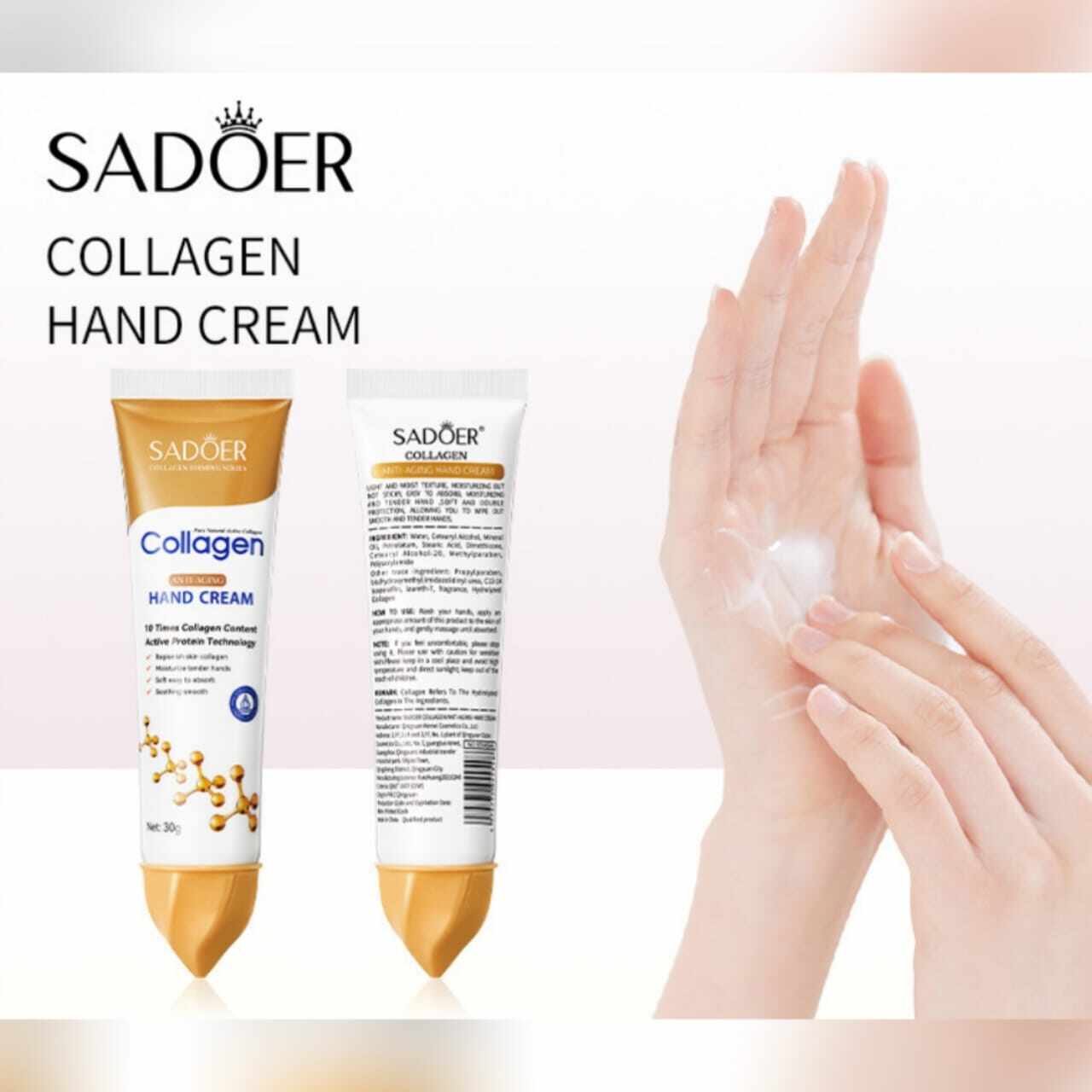 SADOER Collagen Freesia Anti-Aging Hand Cream 30g | Lazada