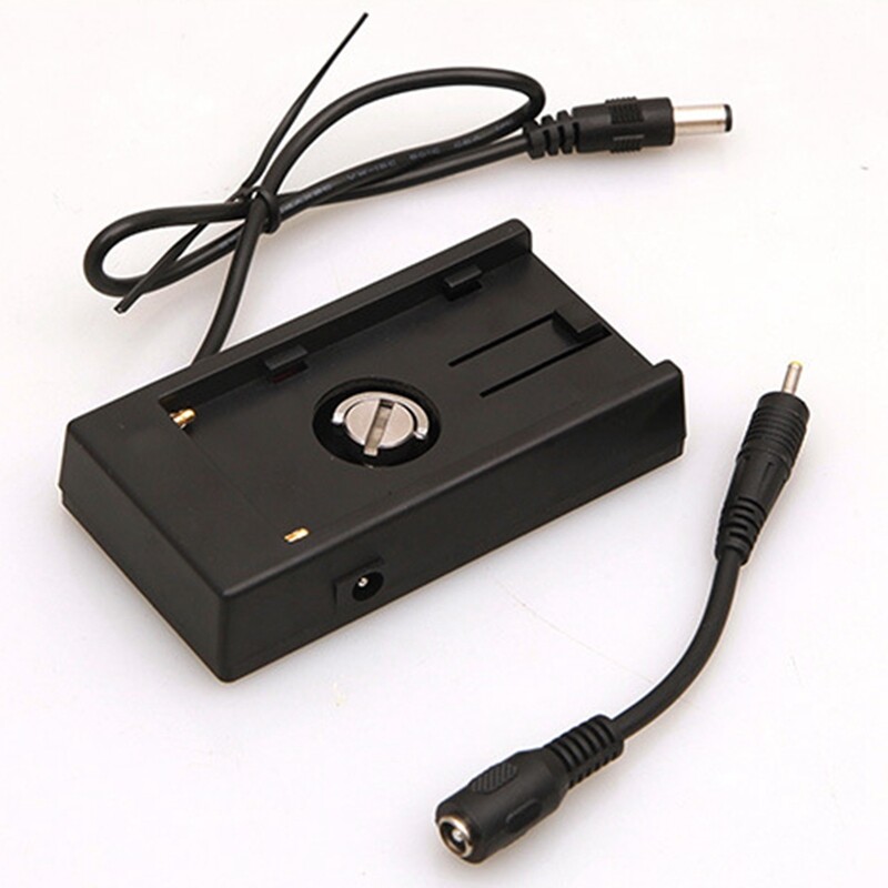 Camera Battery Adapter Buckle Plate with 7.4V DC Plug for Sony NP-F ...