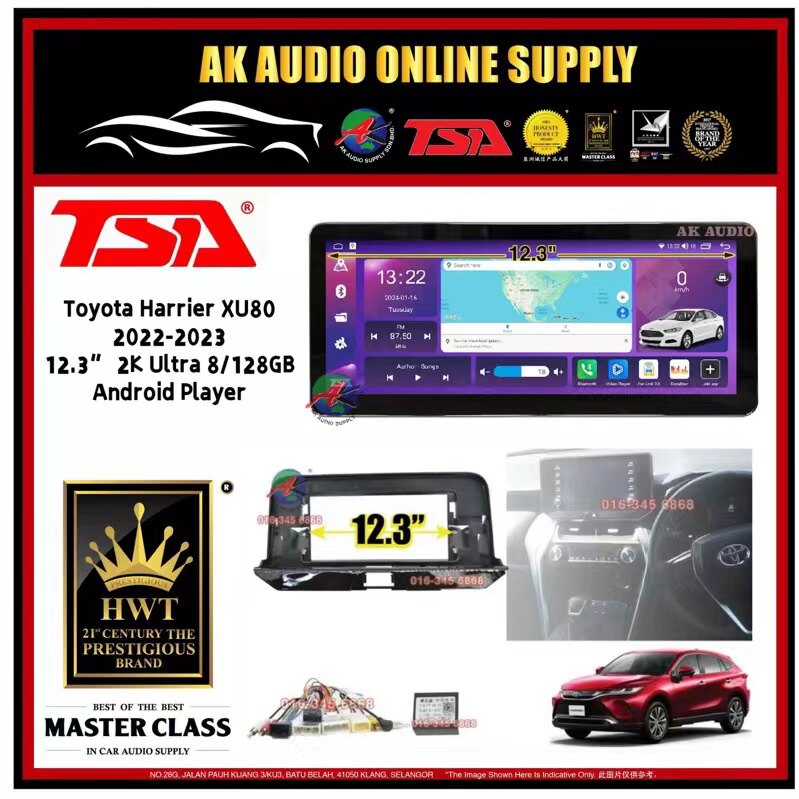 🆕TSA 2K 8+128GB🆕Toyota Harrier XU80 2022 - 2023 Android 12.3'' inch ...