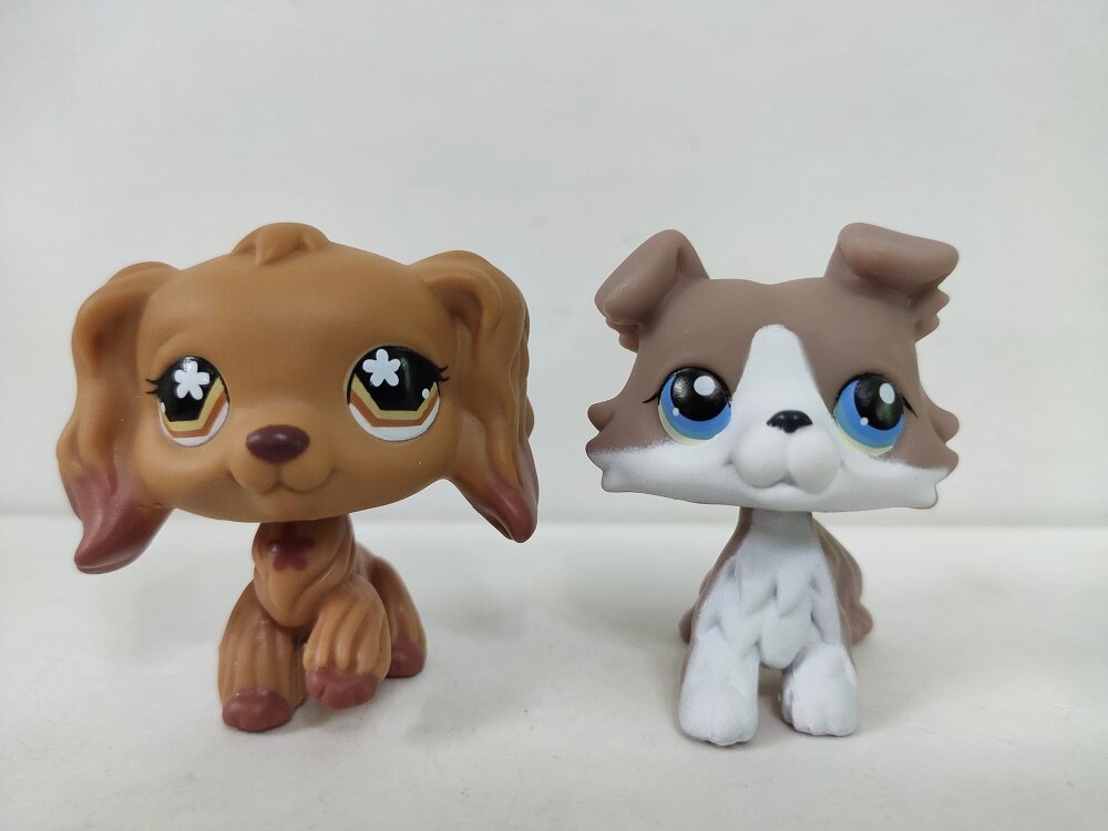 2ชิ้น/ล็อต LPS Toy Pet Shop Dog #716 #67 Littlest Pet Shop Kid Toy ...