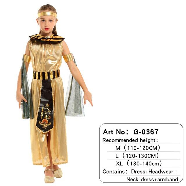 Halloween Girl Women Costume Suit Men's Dress Prom Cosplay Egyptian ...