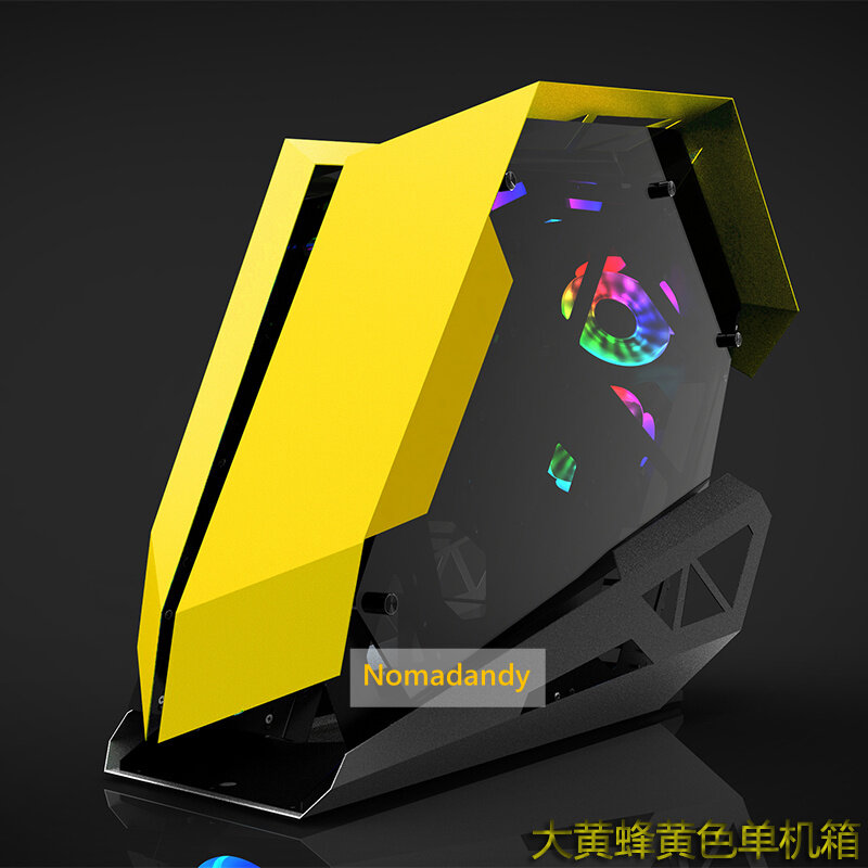 Bumblebee PC Case Tempered Glass Water-cooling E-sports Gaming Special ...