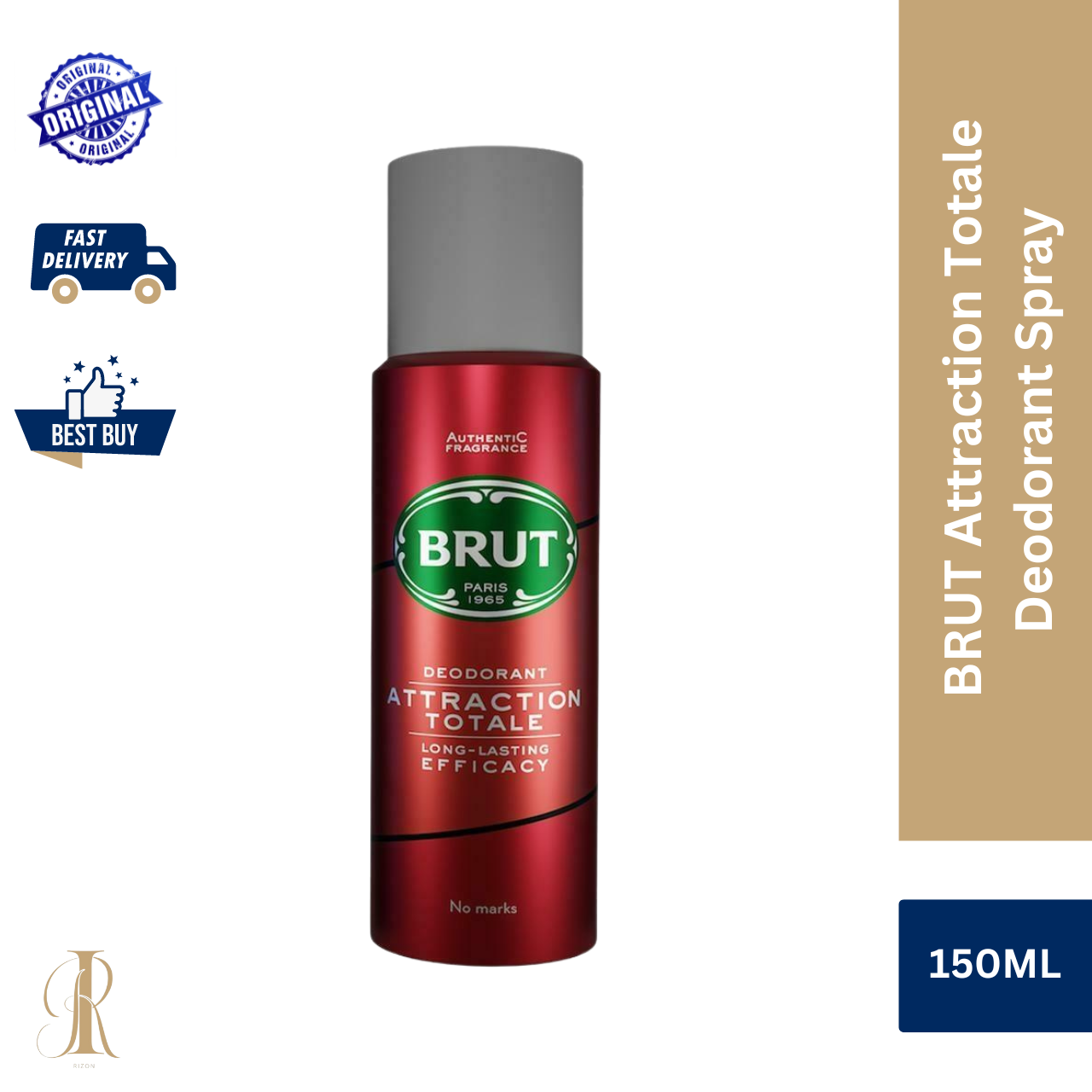 [Original] Brut Attraction Totale Deodorant (200ML) | Lazada