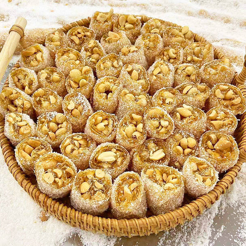 500g Sesame/Peanut Coconut Soft Candy Sandwich Candy Casual Snacks 芝麻 ...