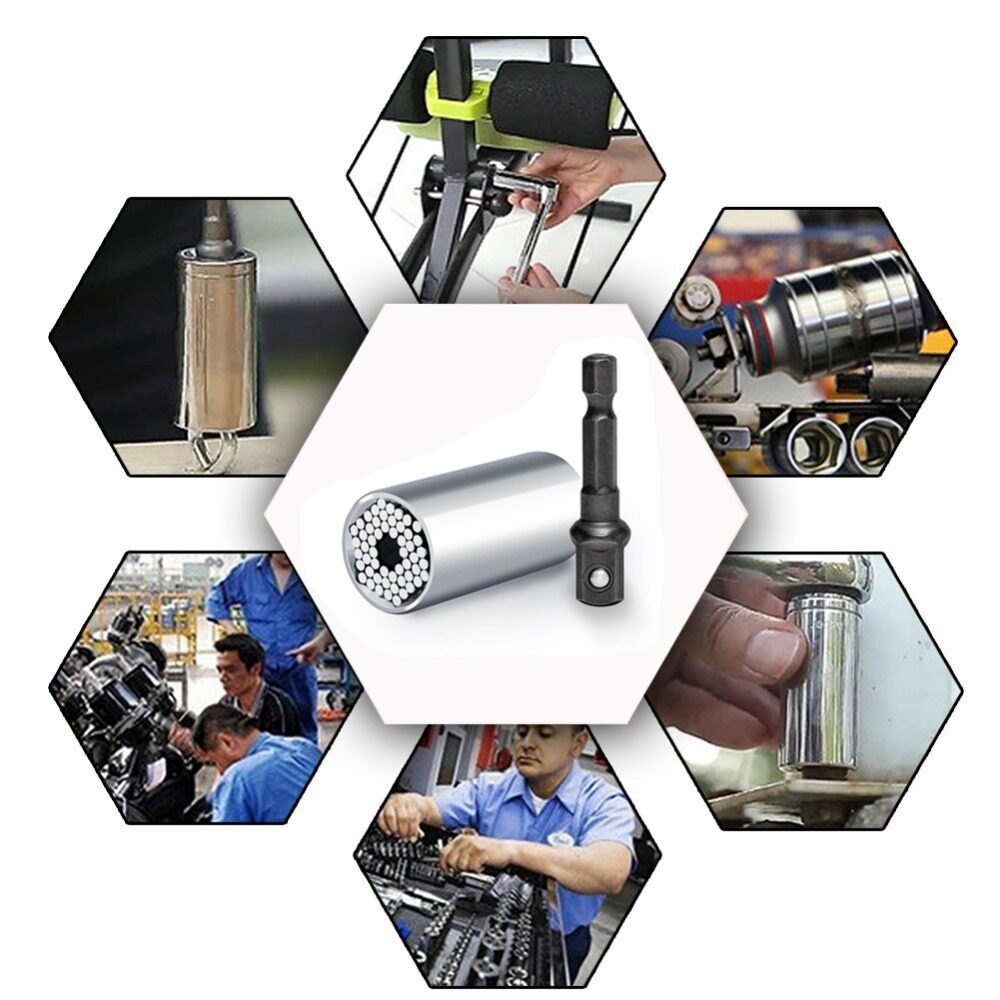 Universal Socket 2 Piece Set 7-19mm Combination Socket Adjustable ...